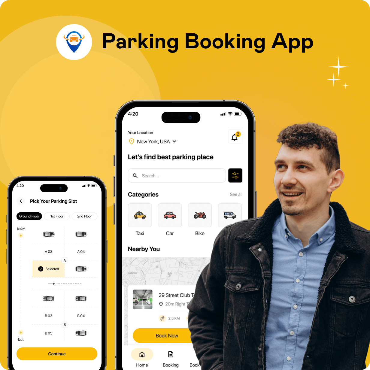 Parking Finder UI template | FindMySpot App in Flutter - code.market