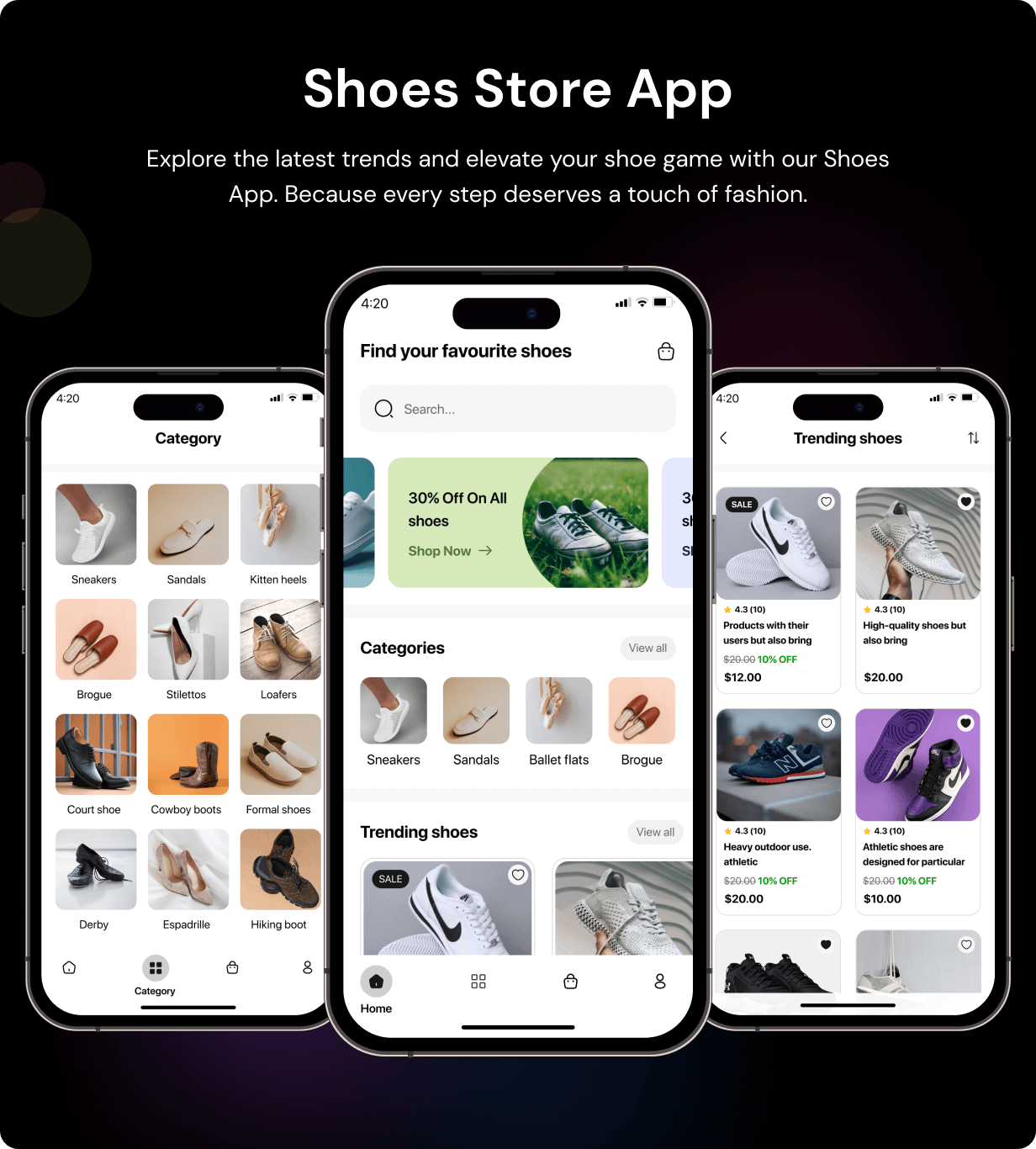Shoes Store App - E-commerce Store app in Flutter 3.x - code.market
