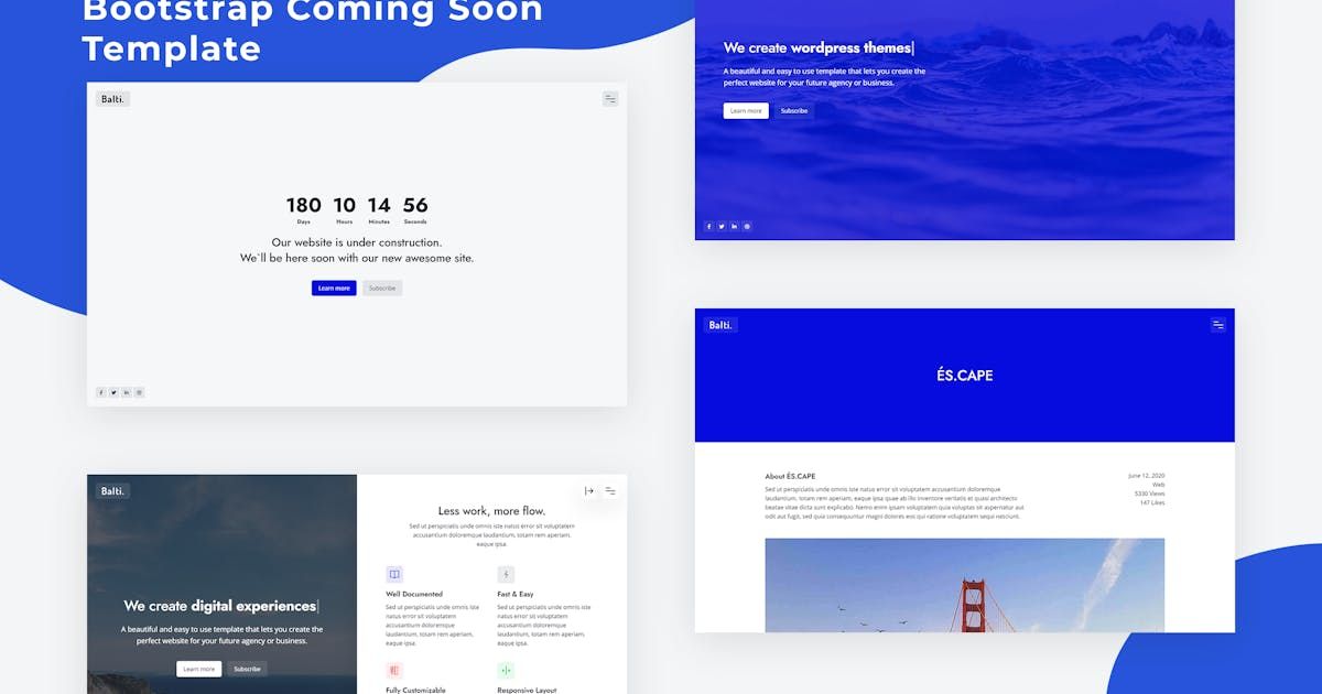 Balti - Bootstrap Coming Soon Template - code.market