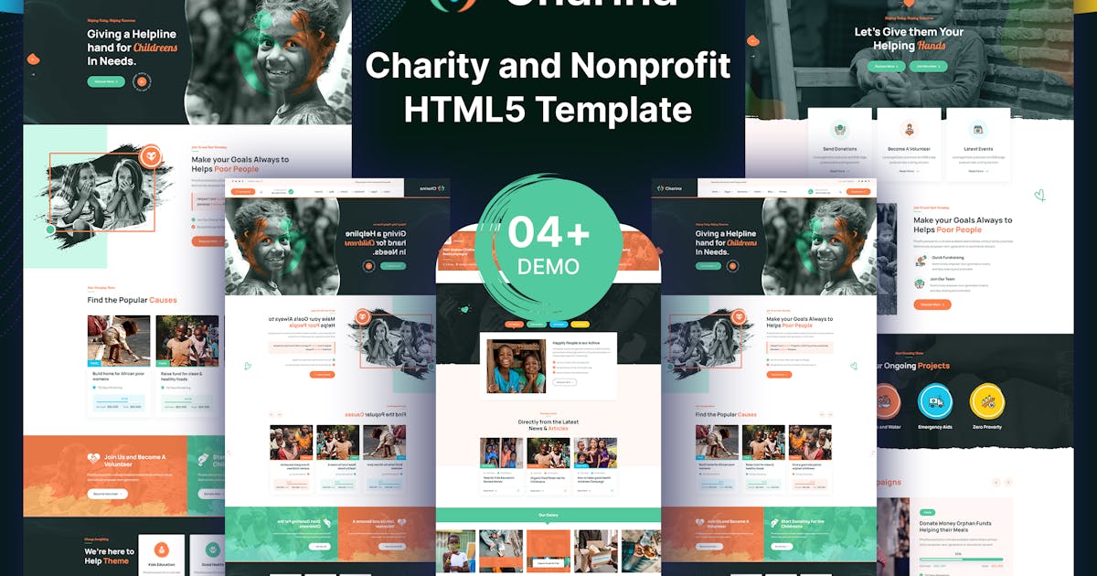 Charina – Charity and Nonprofit HTML5 Template - code.market