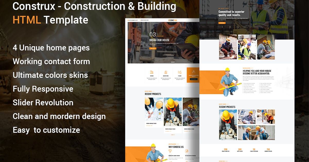 Construx - Construction & Building HTML Template - code.market