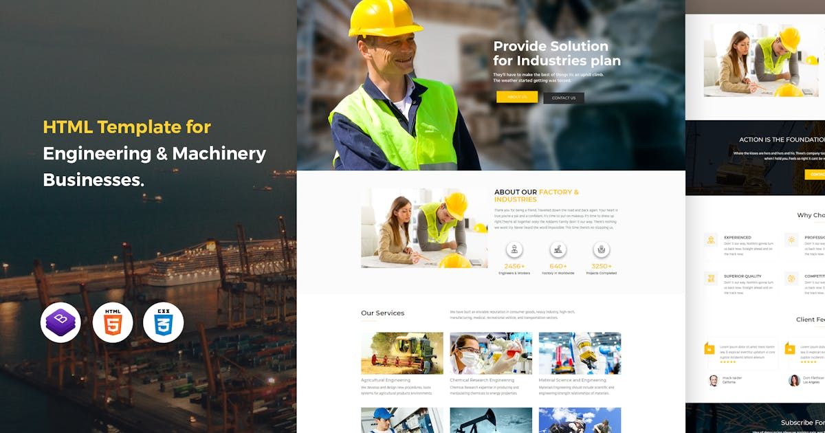 Factory - Industrial Business HTML Template - code.market