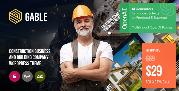 Gable - Construction & Building WordPress Theme - code.market