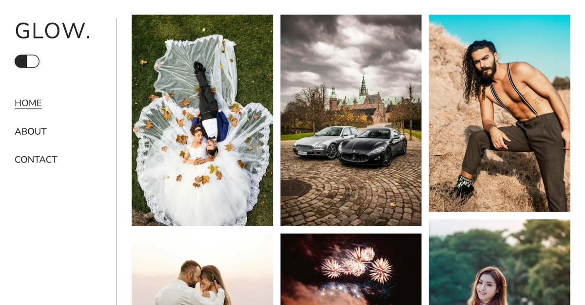 Glow Template - Minimalist Photography HTML Template Made From Scratch ...