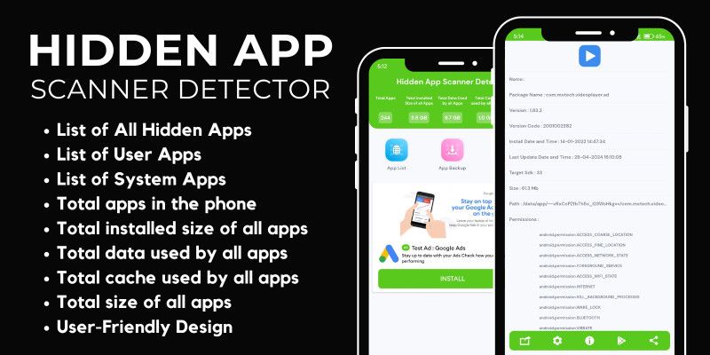 Hidden App Scanner Detector AdMob Ads Android by MJAppsStudio - code.market