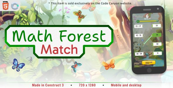 Math Forest Match - HTML5 Educational game - code.market