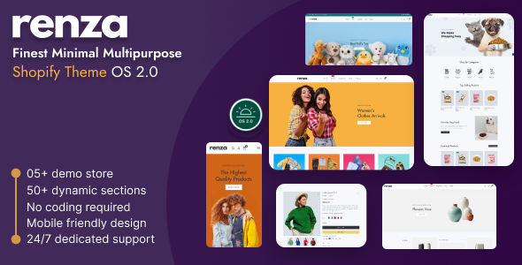 Renza - Minimal Multipurpose Store Shopify Theme - code.market