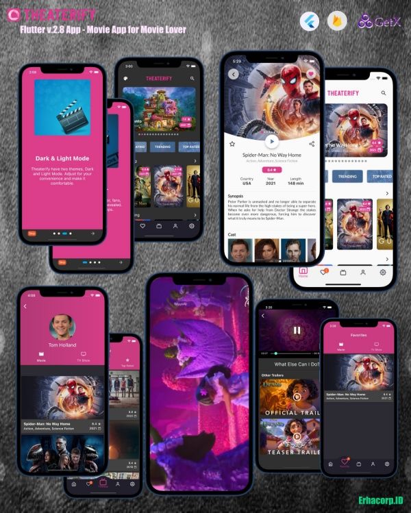 Theaterify - Flutter App Template by Erhacorpdotcom - code.market