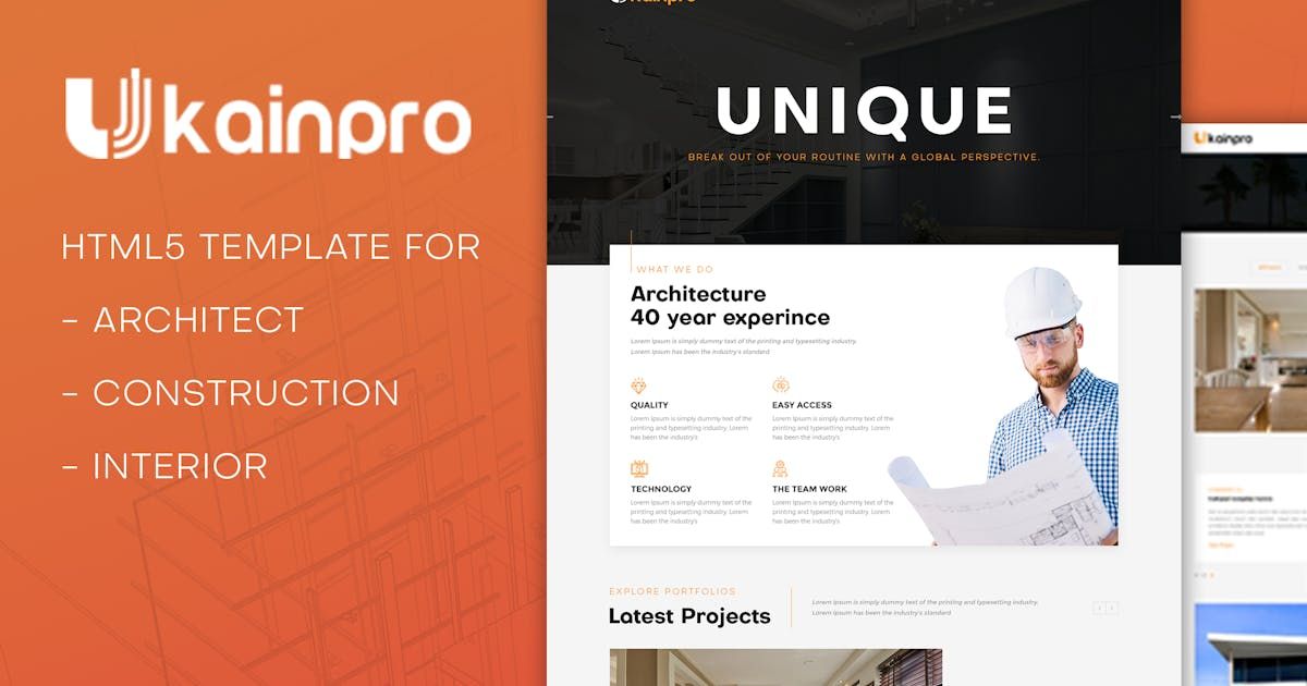 Ukainpro - Interior Design Portfolio HTML Template - code.market
