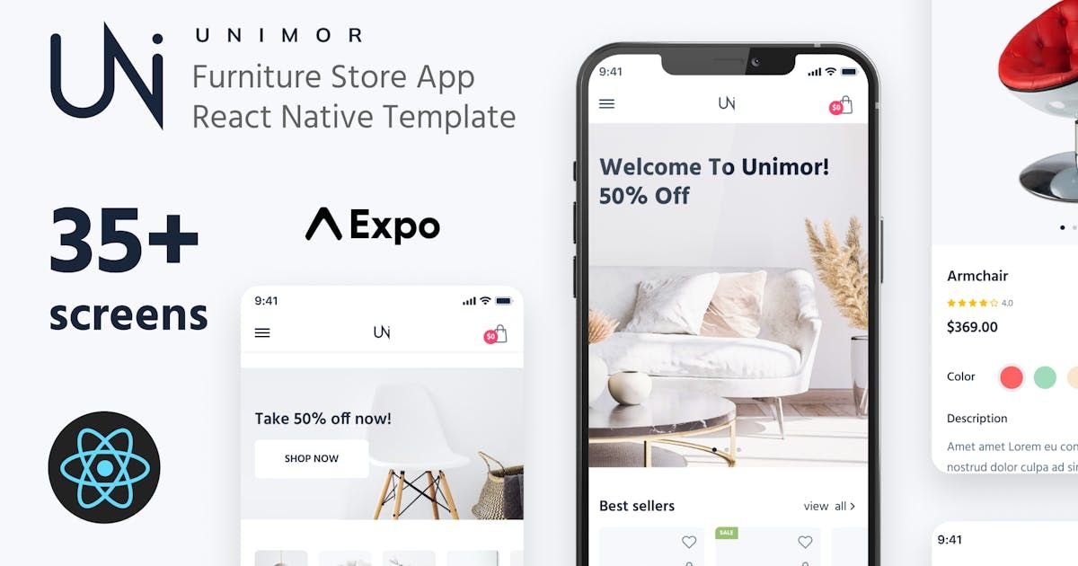 Unimor - Furniture Store React Native App - code.market