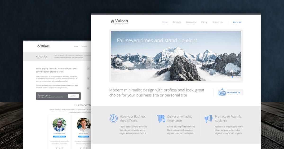 Vulcan - Minimalist Business HTML Template - code.market