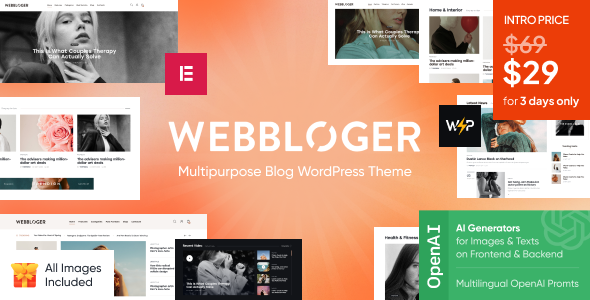 Webbloger - Multipurpose Blog WordPress Theme - code.market