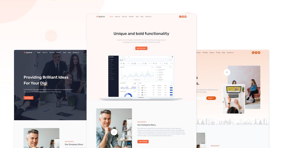 Upwind - Svelte Landing Page Template - code.market Upwind - Svelte Landing Page Template - code.market