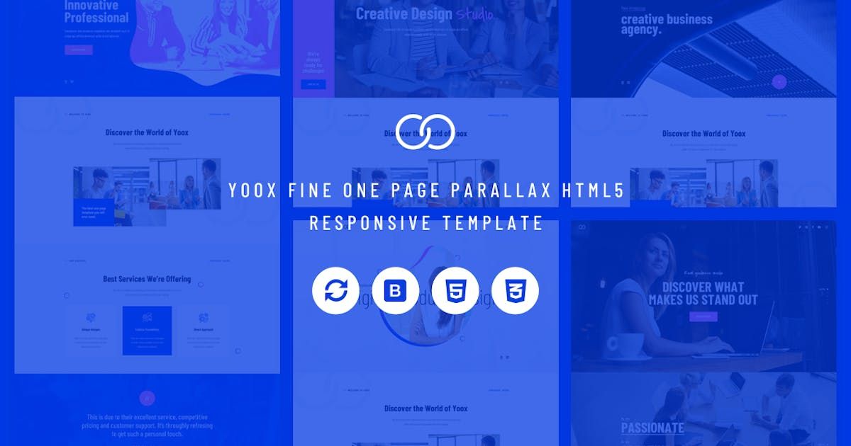 Yoox - Fine One Page Parallax HTML5 Template - code.market