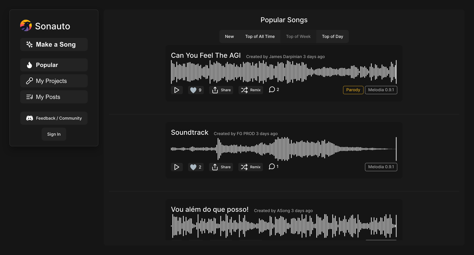 Sonauto | Create hit songs with AI - code.market