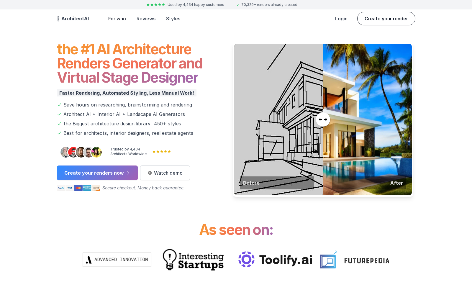 Architect AI: Architecture Design Ideas Inspiration, - code.market