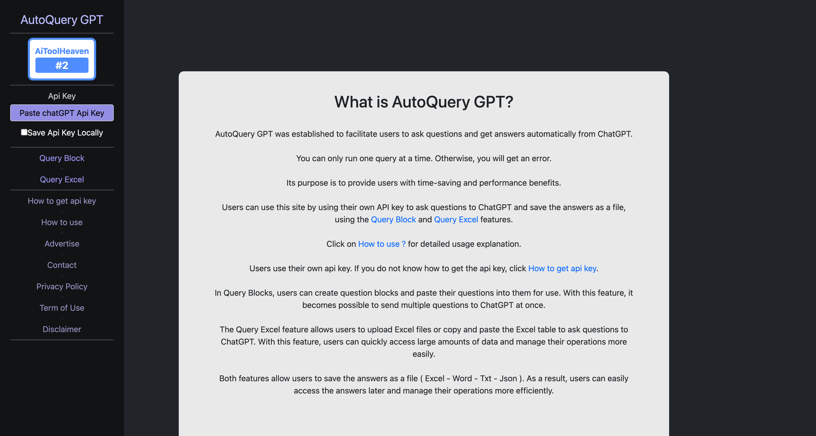 AutoQueryGPT - Easy and Efficient Way to Ask Questions to ChatGPT - code.market