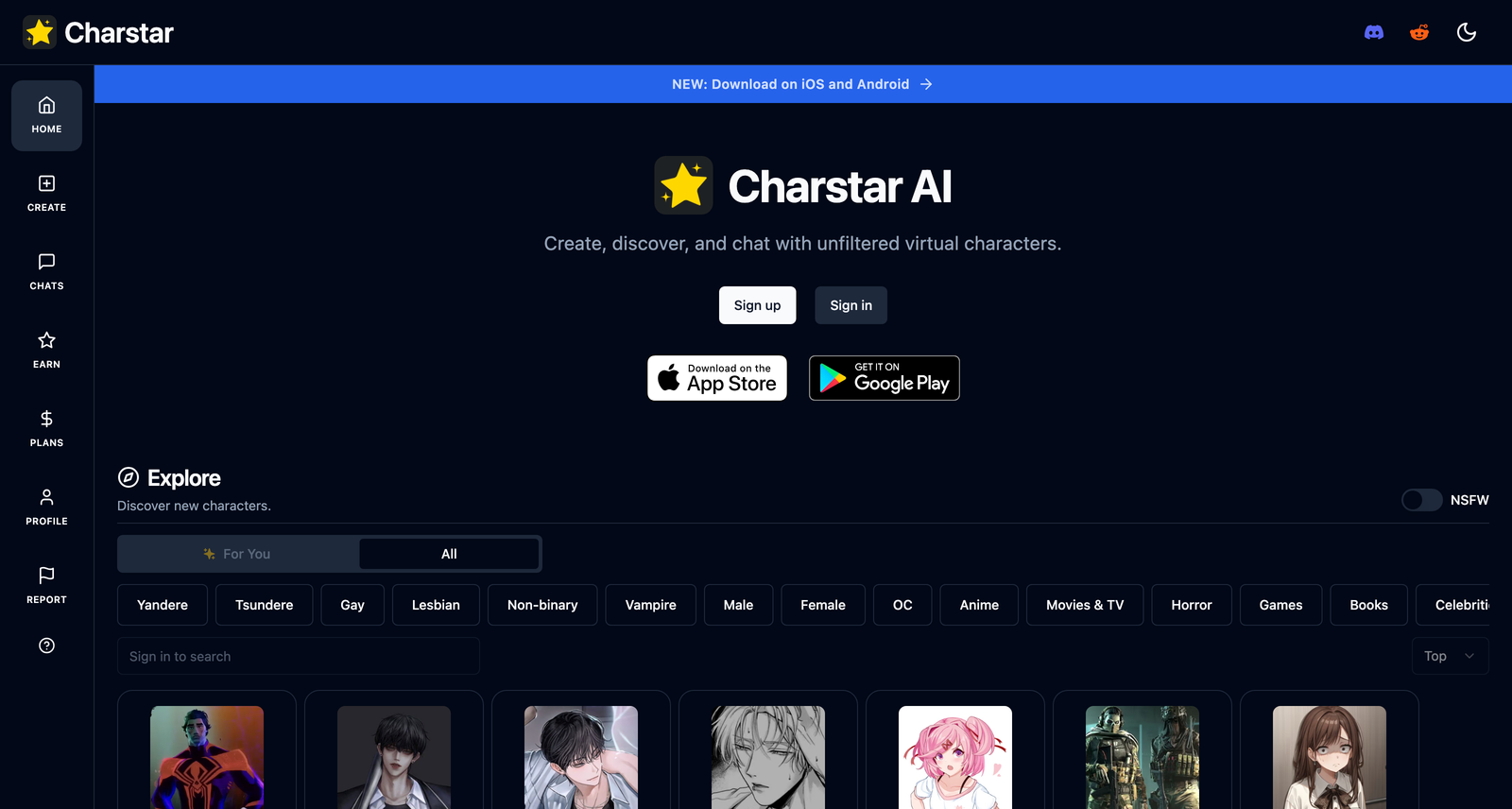 Charstar AI: Chat with virtual AI characters - code.market Charstar AI: Chat with virtual AI characters - code.market