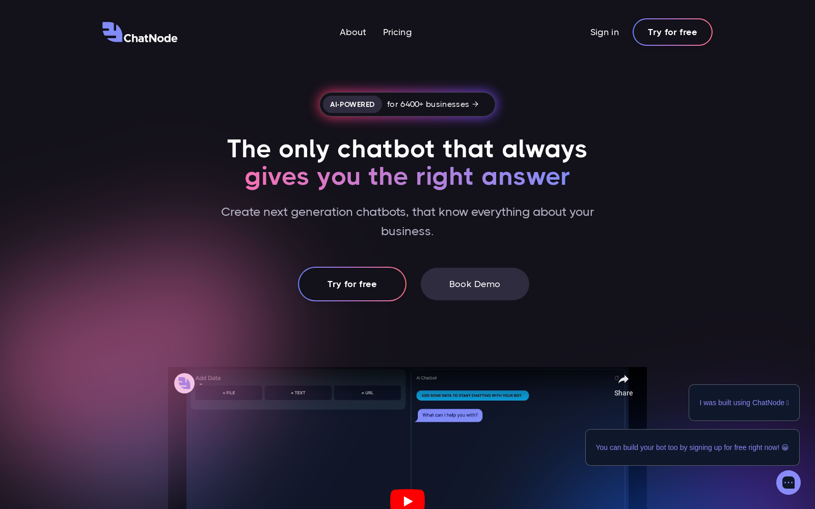 ChatNode - Powerful AI Chatbot builder - code.market