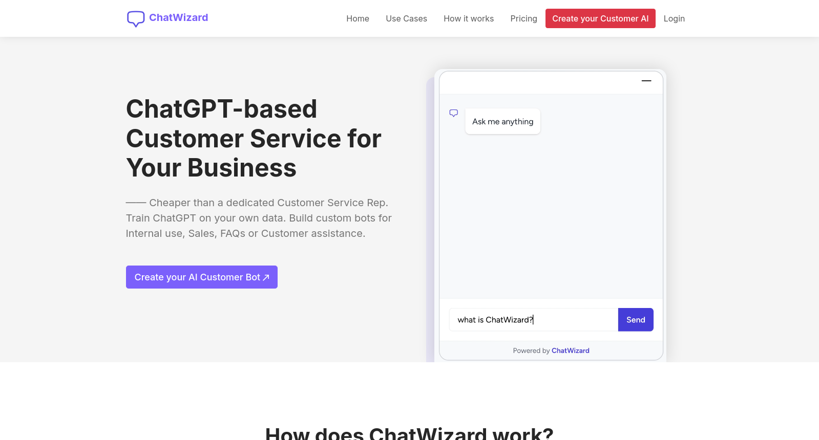 ChatWizardAI - Build a Custom ChatGPT for any Website - code.market