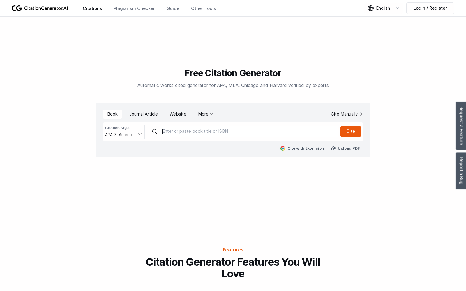 Free Citation Generator : Cite in APA, MLA, Chicago Formats - code.market