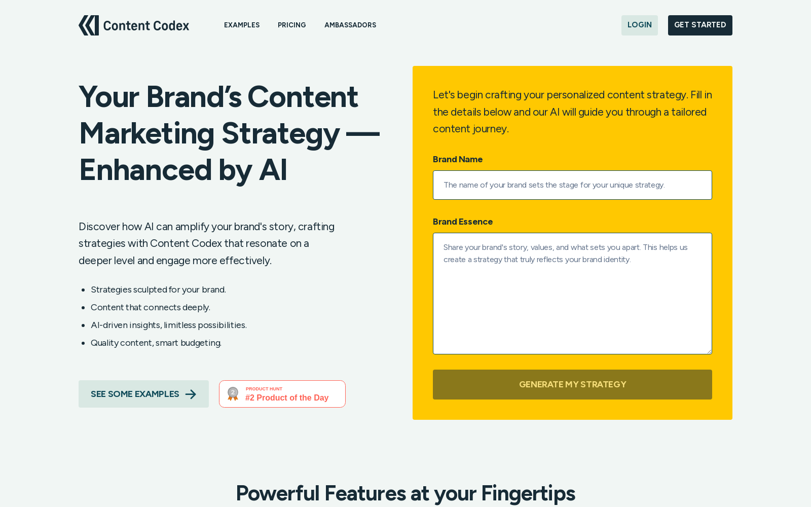 Content Codex: AI-Driven Content Strategy Platform - code.market