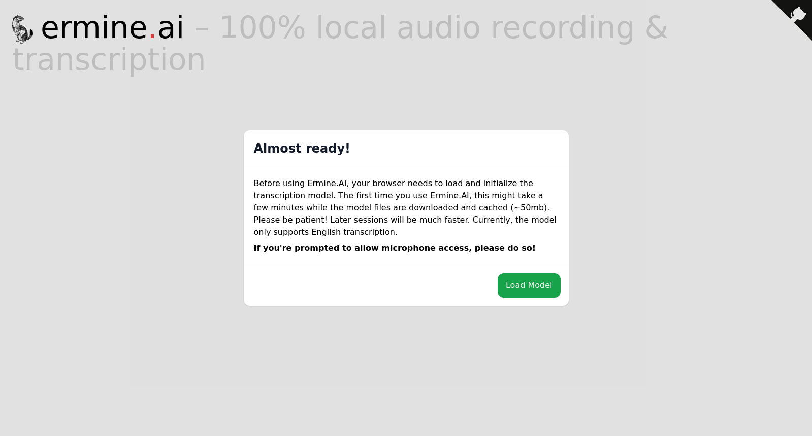 Ermine.ai | Local Audio Transcription - code.market