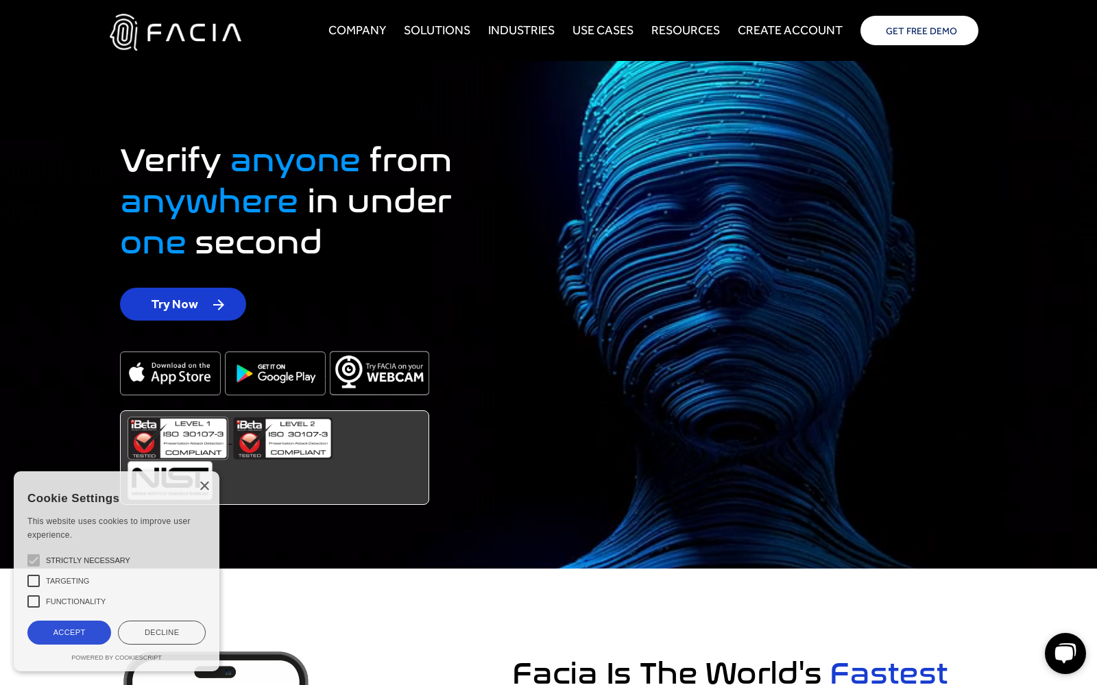 Facia | Fastest Face Recognition with 3D Liveness Detection - code.market