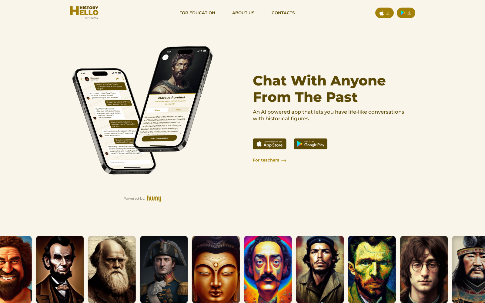 Hello History - Chat with AI Generated Historical Figures - code.market