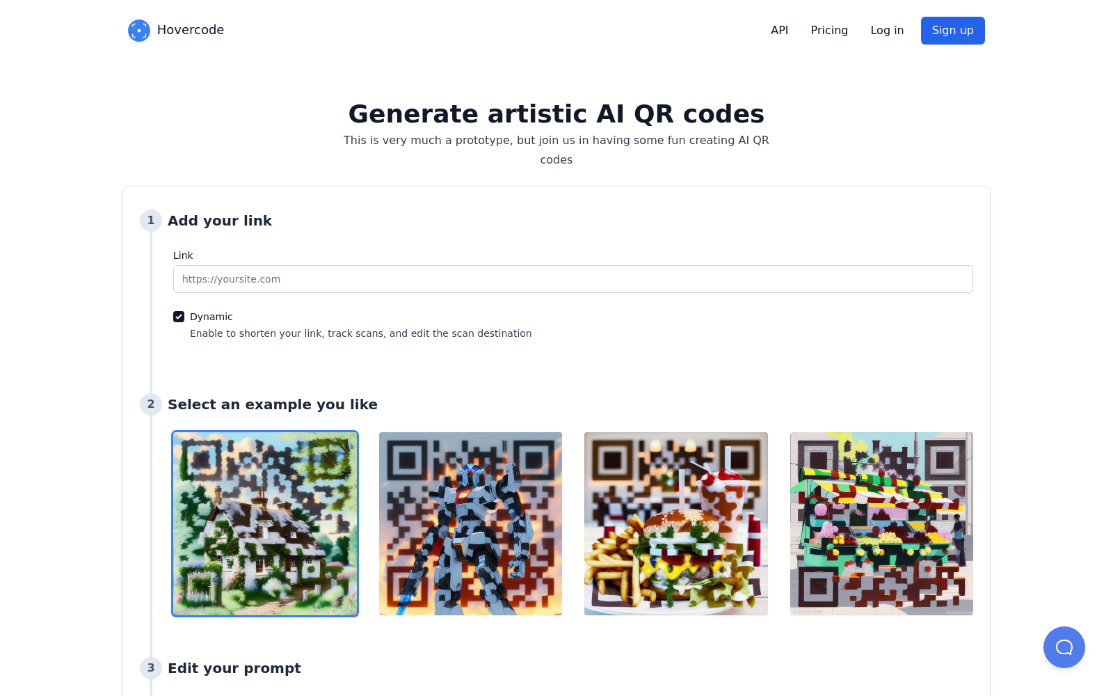 AI QR code generator - code.market