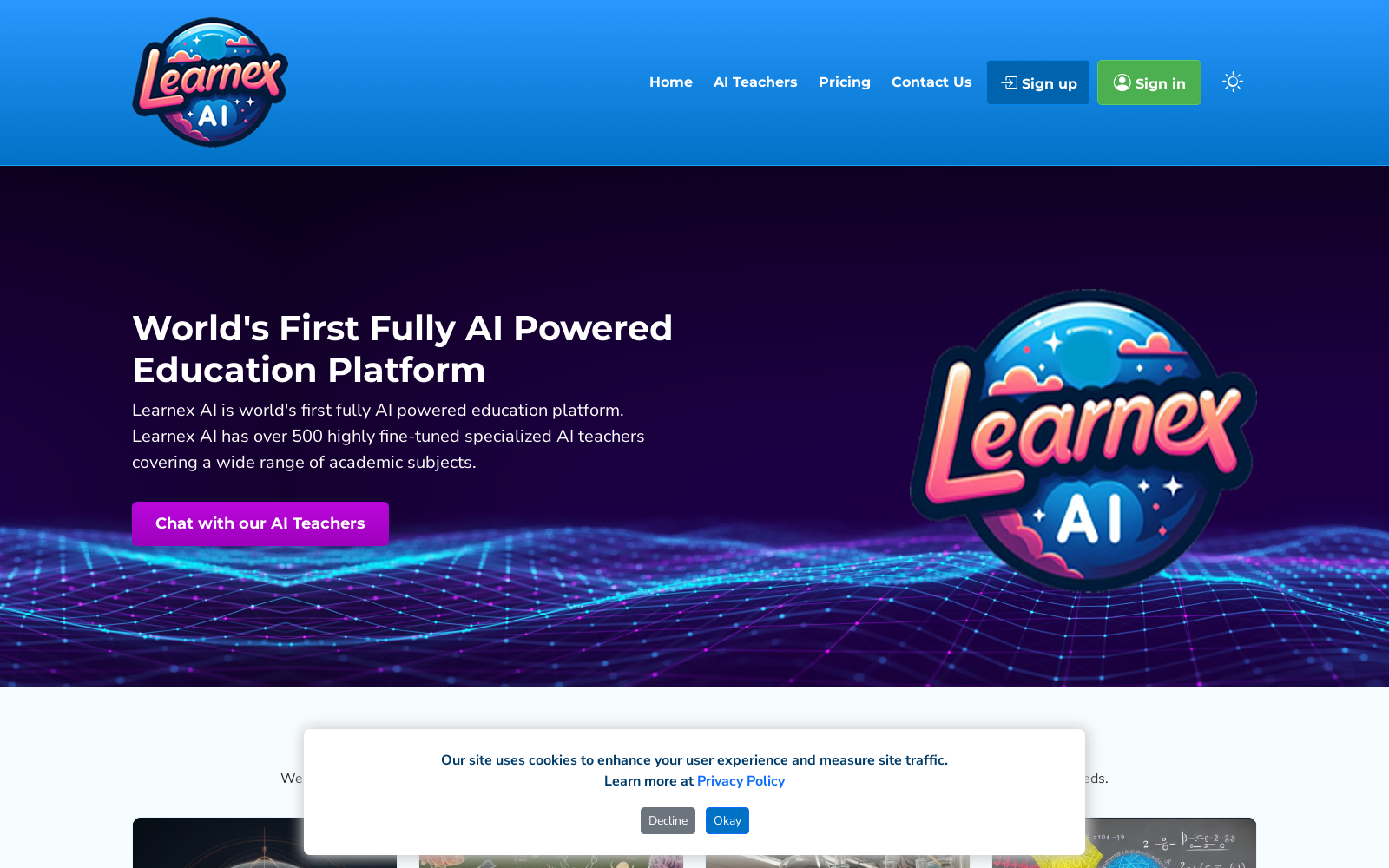 Learnex AI - World's First Fully AI Powered Education Platform - code ...