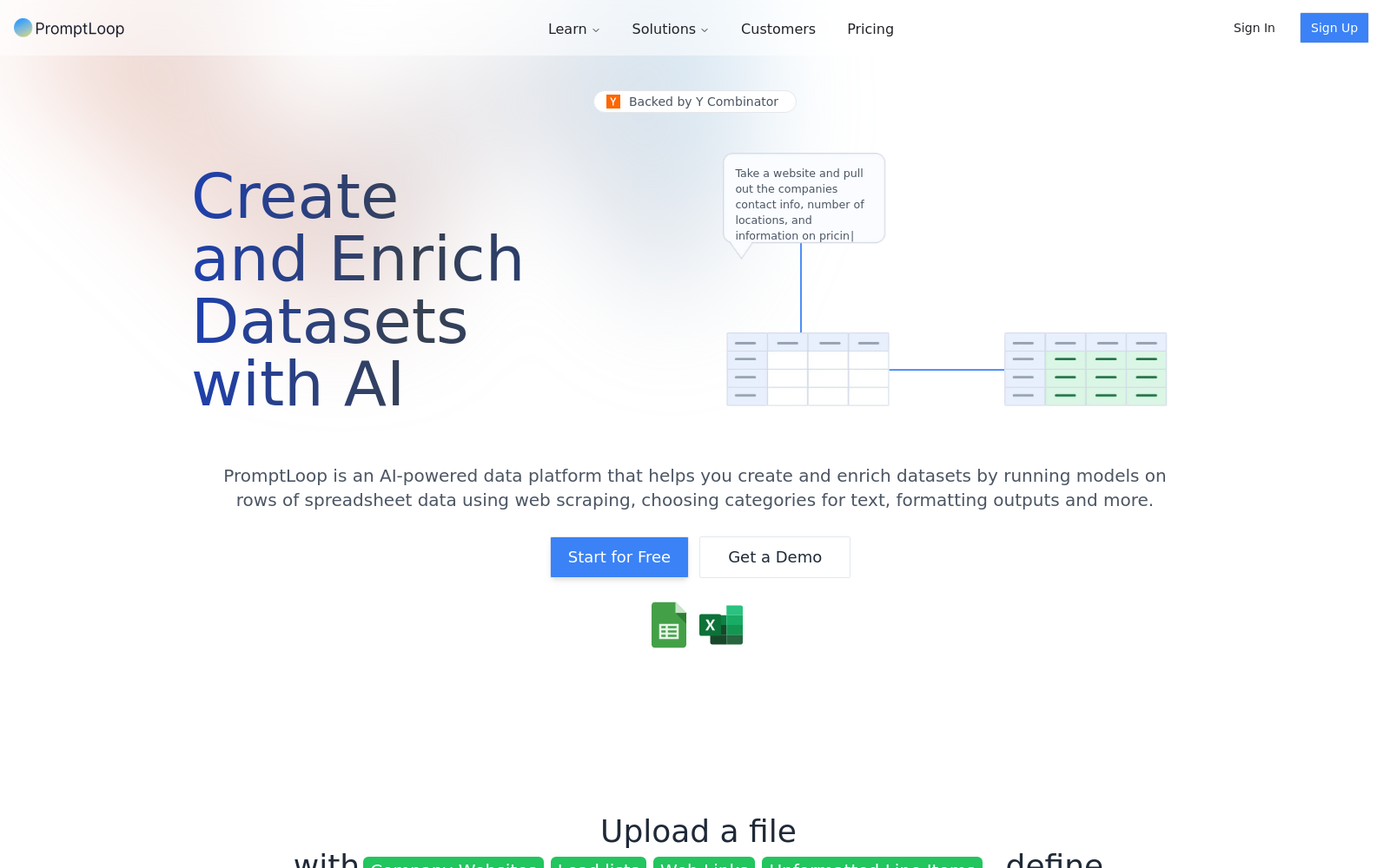 PromptLoop | AI models powering Market Research in Excel and Sheets - code.market