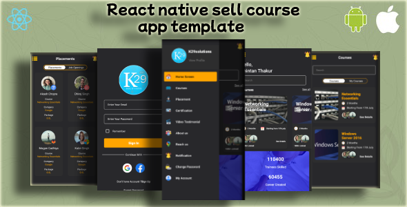 363 react-native react native firebase auth register login dark mode modern simple ui design ...